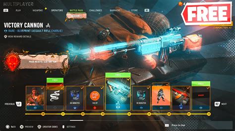 NEW FREE BAR VICTORY CANNON BLUEPRINT In COD VANGUARD BAR BEST