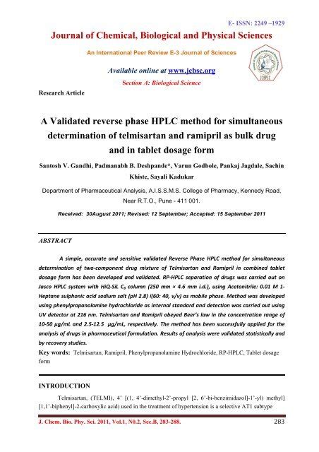 a validated reverse phase hplc method for simultaneous