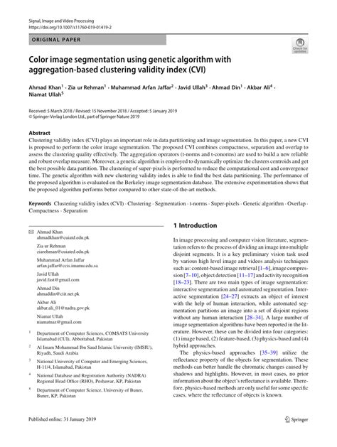 pdf color image segmentation using genetic algorithm with aggregation based clustering