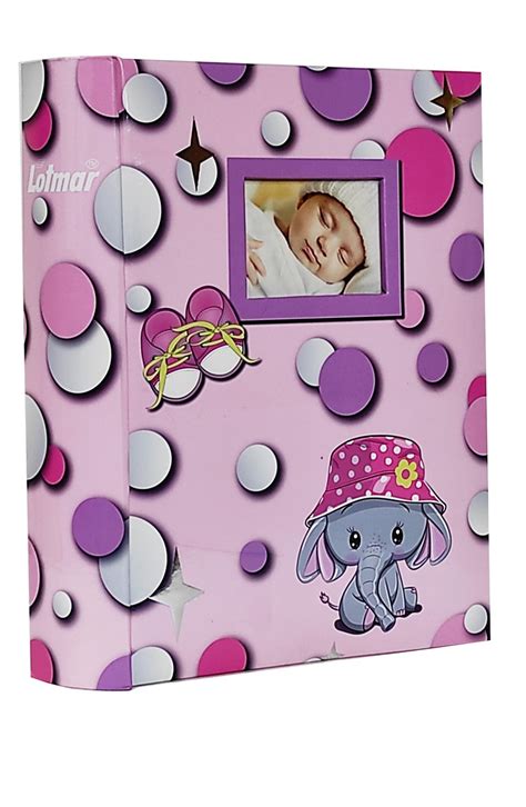 ALBUM DZIECKA dziecięcy szyty na 200 zdjęć 10x15 cm z opisem BABY DOTS