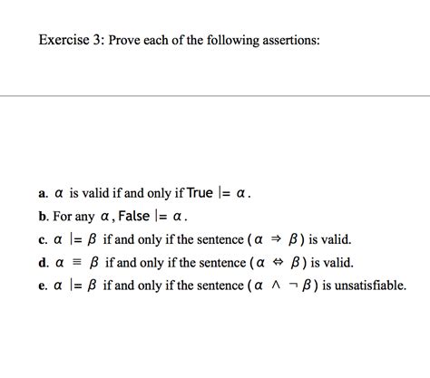 solved exercise 3 prove each of the following assertions