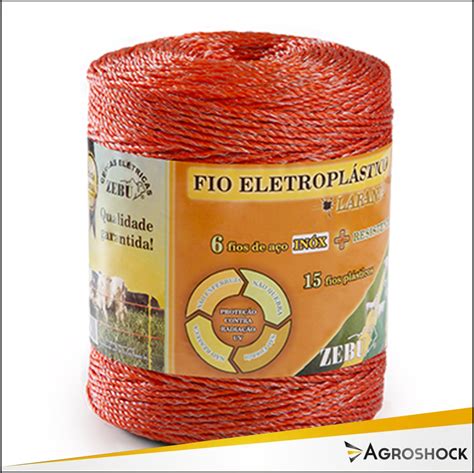 Fio Eletroplastico Laranja 500m ZEBU Agroshock