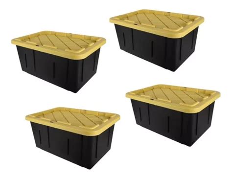 Caja De Uso Rudo Negra De Litros C Tapa Paq De Cajas Env O Gratis