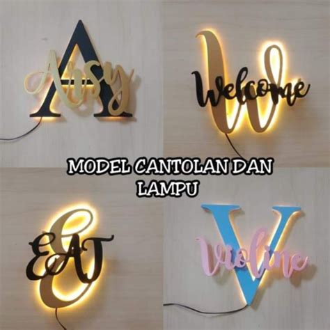 Jual Huruf Kayu Nama Kayu Wooden Name Shopee Indonesia