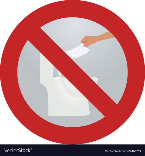 Do Not Throw Paper To Toilette Sign Royalty Free Vector