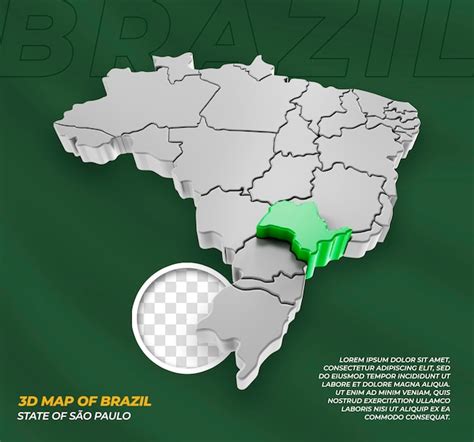 Mapa D Do Estado De S O Paulo Brasil Psd Premium