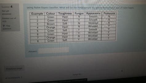 Solved Question 4 Using Naive Bayes Classifier What Will Be Chegg