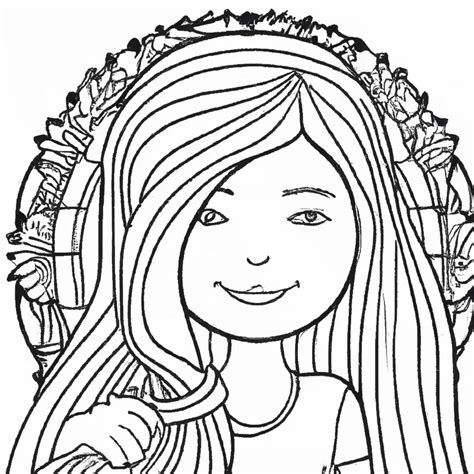 10 Desenhos De Cabelo Liso Para Imprimir E Colorir
