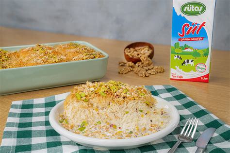 Sütlü Kadayıf Tatlısı Tarifi Nasıl Yapılır Resimli Anlatım Yemek