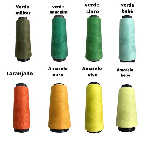 Kit 10 Cones Linha Reta Para Máquina Costura Várias Cores RUDIMAK
