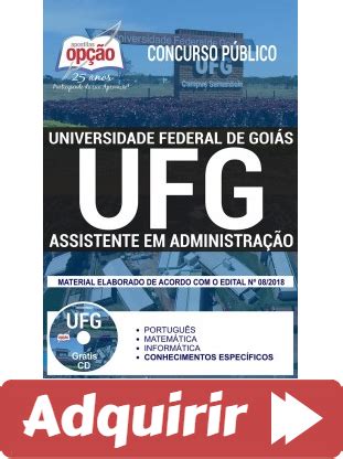 Apostila Estudar Concurso Público UFG 2018 Assistente em