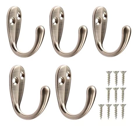 Perchero Sencillo Níquel Satinado 5 Piezas C tornillo