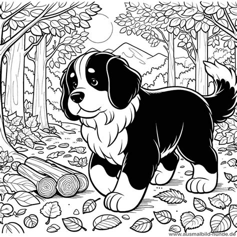 Ausmalbild Hunde Berner Sennenhund Kostenlose Ausmalbilder