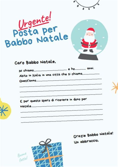 Letterine Babbo Natale Da Stampare In Pdf Per Bambini Natale Babbo