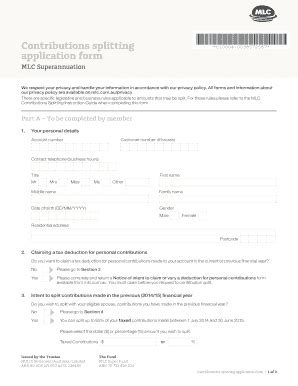 Fillable Online Mlc Contributions Splitting Fax Email Print PdfFiller