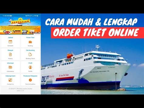 Tutorial Beli Tiket Kapal Dlu Ferry Online Youtube