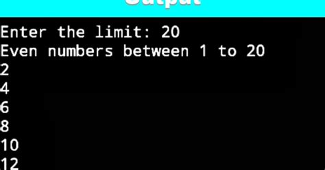 Codeforhunger Learn Coding Easily C Program To Print Even Number S