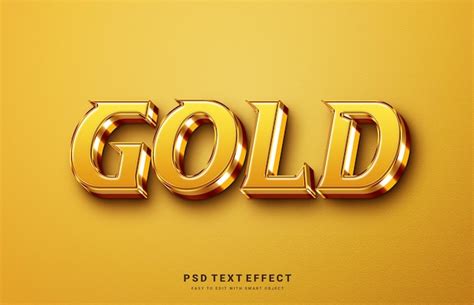 Efecto De Texto Dorado Archivo PSD Premium