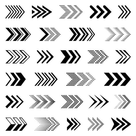 Premium Vector Set Of Black Arrows Vector Design Elements Different