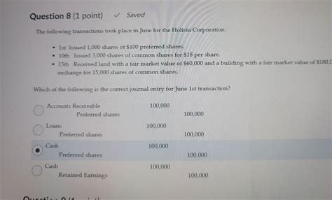 Solved The Following Transactions Took Place In June For The Chegg