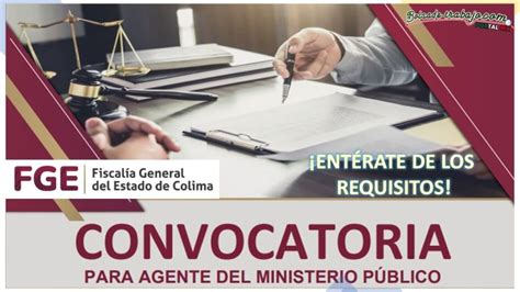 Convocatoria de reclutamiento para Agente del Ministerio Público de la