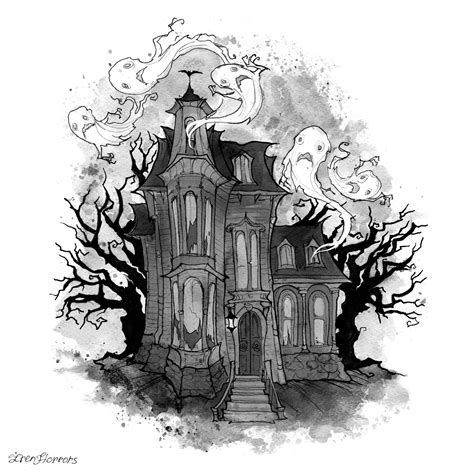 Haunted House Drawings
