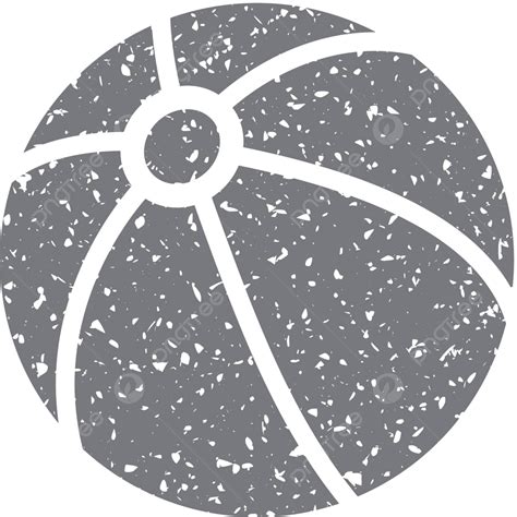 Icono De Grunge Globo De Grunge Plano De Pelota De Playa Vector PNG