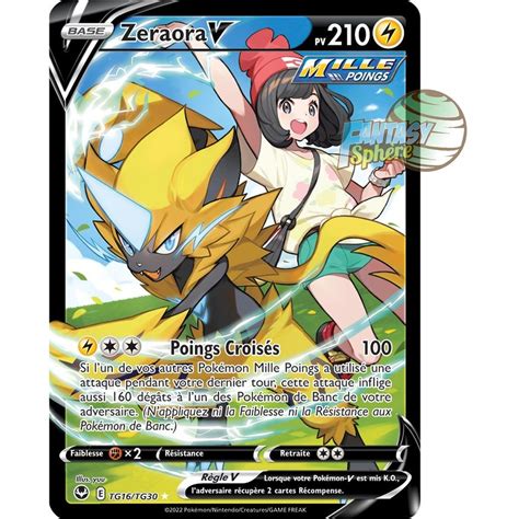 Zeraora V Full Art Ultra Rare Tg Tg Epee Et Bouclier Tempete