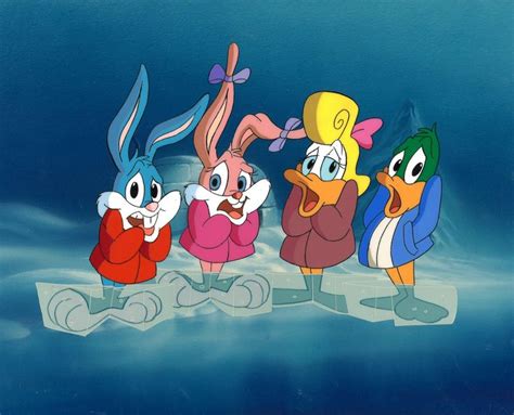 Tiny Toons Original Production Cel Buster Babs Shirley And Plucky