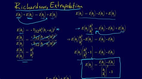 6 2 3 numerical integration richardson extrapolation derivation youtube