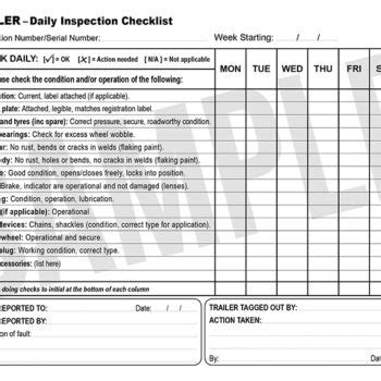 Trailer Inspection Checklist Template Prntbl Concejomunicipaldechinu