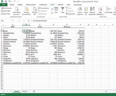 How To Use Excels Descriptive Statistics Tool Dummies