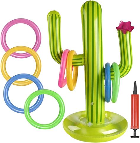 Bestzy Inflatable Cactus Ring Inflatable Ring Toss Game Game Set With Inflatable Cactus Color