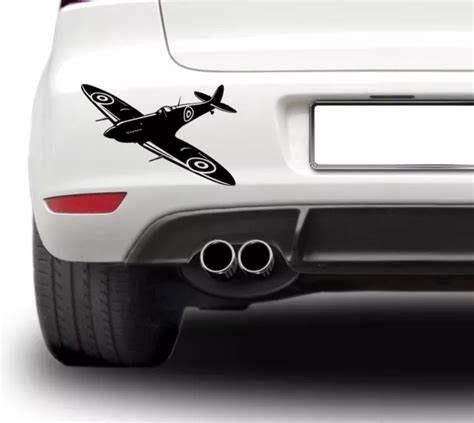 SPITFIRE FIGHTER PLANE Silhouette Decal Sticker WW2 Spit Fire RAF