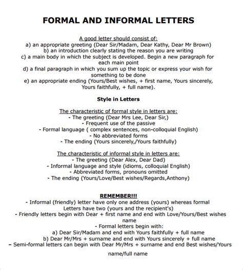 Free Official Letter Templates In Pdf Ms Word