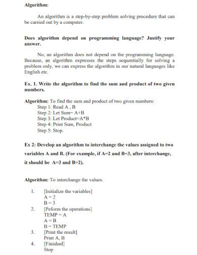 algorithm 100 examples how to utilize pdf