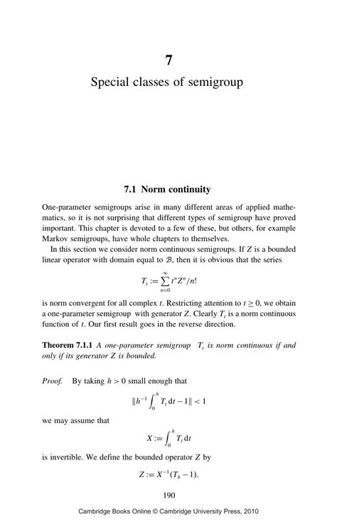 special classes of semigroup chapter 7 linear operators and their spectra