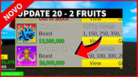 Atualizou E Chegou Novas Frutas No Blox Fruits Roblox Youtube
