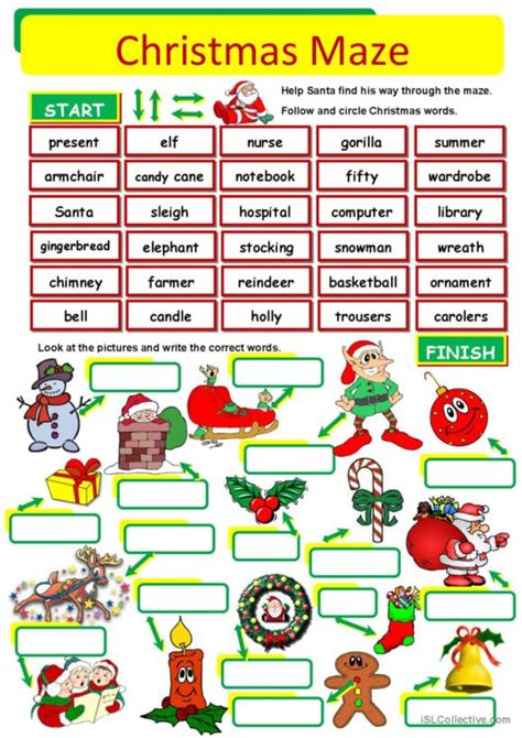 Christmas English Esl Worksheets Pdf Doc
