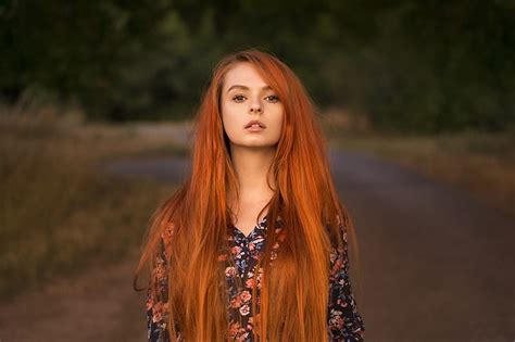 Hd Wallpaper Redhead Portrait Martin K Hn Women Outdoors Long Hair