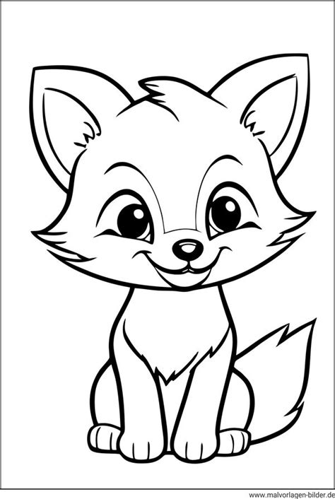 Fuchs Tierbaby Ausmalbild
