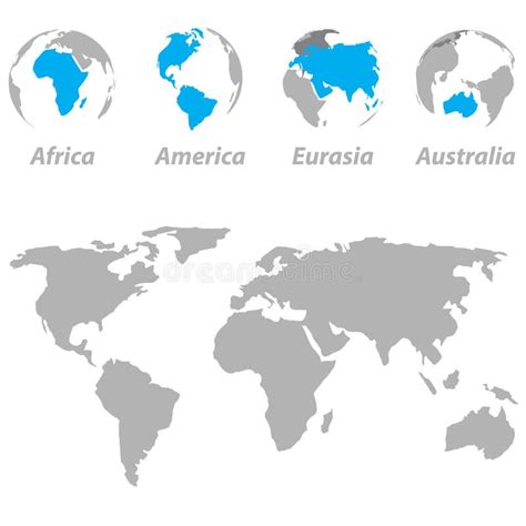 Imprimir Mapa Do Mundo Colorido Continentes Padrões a Ilustração do
