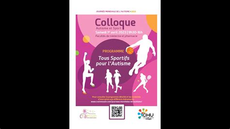 Colloque Tous Sportifs pour lAutisme Journée mondiale de l Autisme