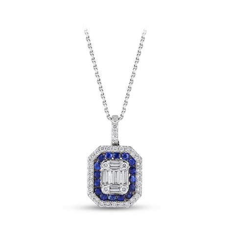 0 86 Ct Saphir Baguette Halskette 3000847766 Zen Diamond