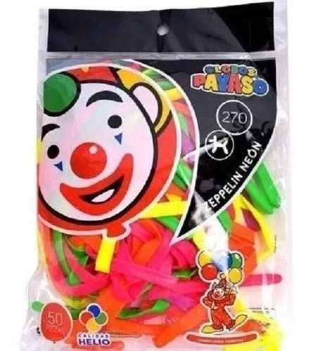 100 Globos Salchicha Neon Payaso Colores 270 Glow Largos Meses Sin