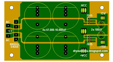Power Supply Untuk Amplifier Simetrik Dan Pre Tone Control Menggunakan