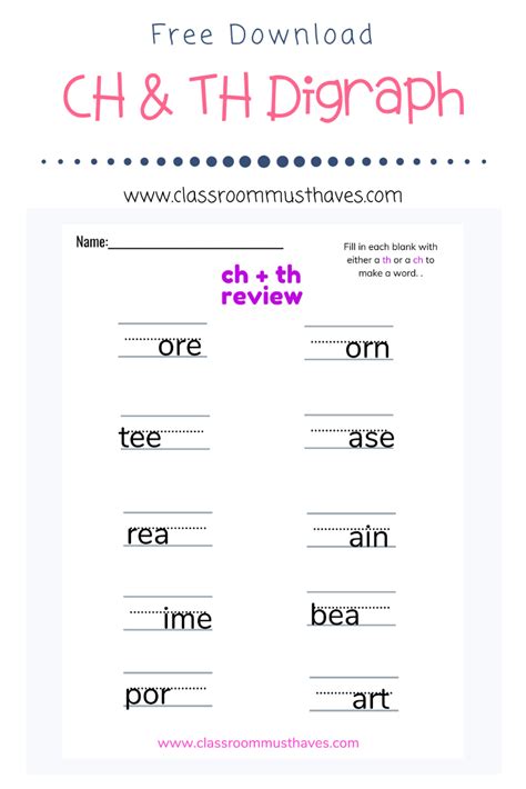 Phonics Worksheets Th Differentiated Worksheets Worksheets Library
