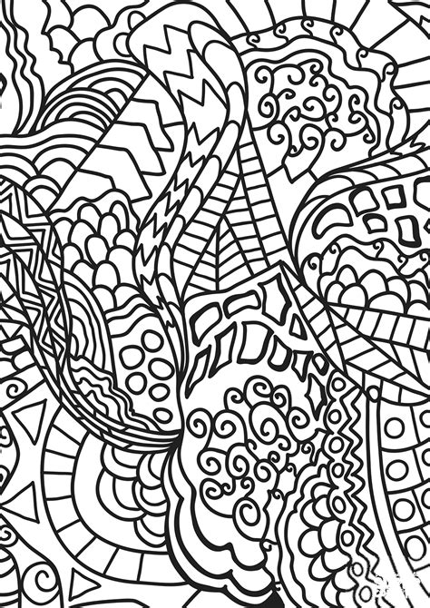 Abstract Doodle Coloring Page Colouringpages
