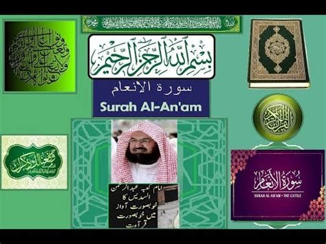 Surah Al Ana Am Surah Al Anaam By Sheikh Abdur Rahman As Sudais