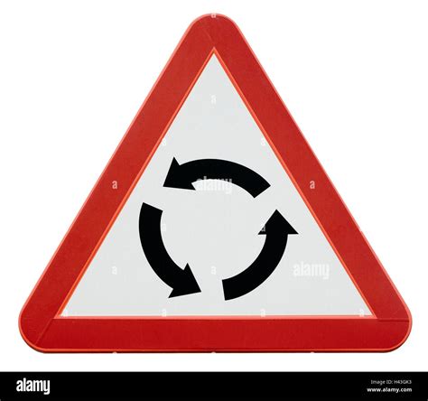 Las señales de tráfico rotonda carretera cartel firmar junction